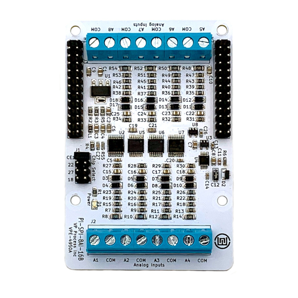 Pi-SPi-8AI-16B Raspberry Pi 8 Channel Analog Input 16 Bit (4 - 20 mA) – Widgetlords Electronics